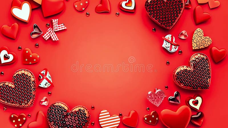 A Collection of Decorative Hearts in Different Sizes, Textures, and ...