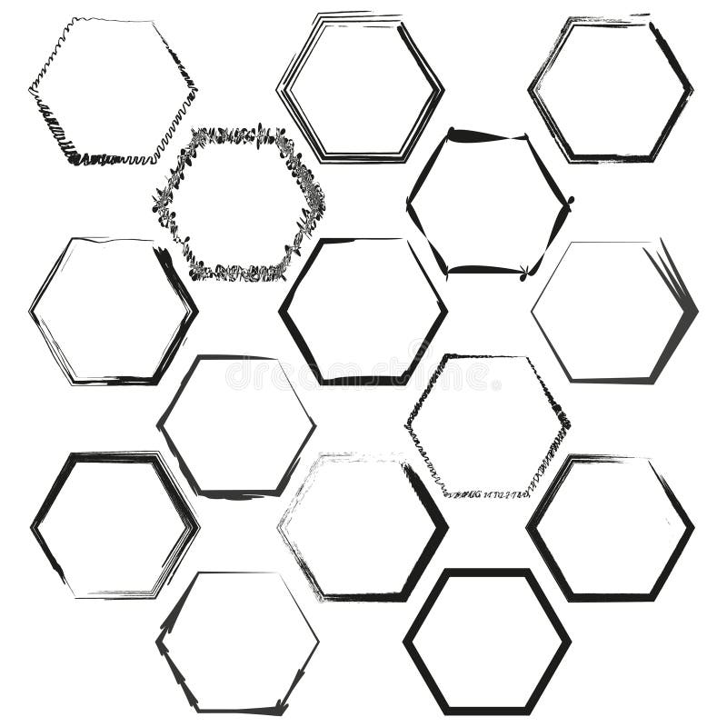 Hexagon Borders Stock Illustrations – 555 Hexagon Borders Stock ...