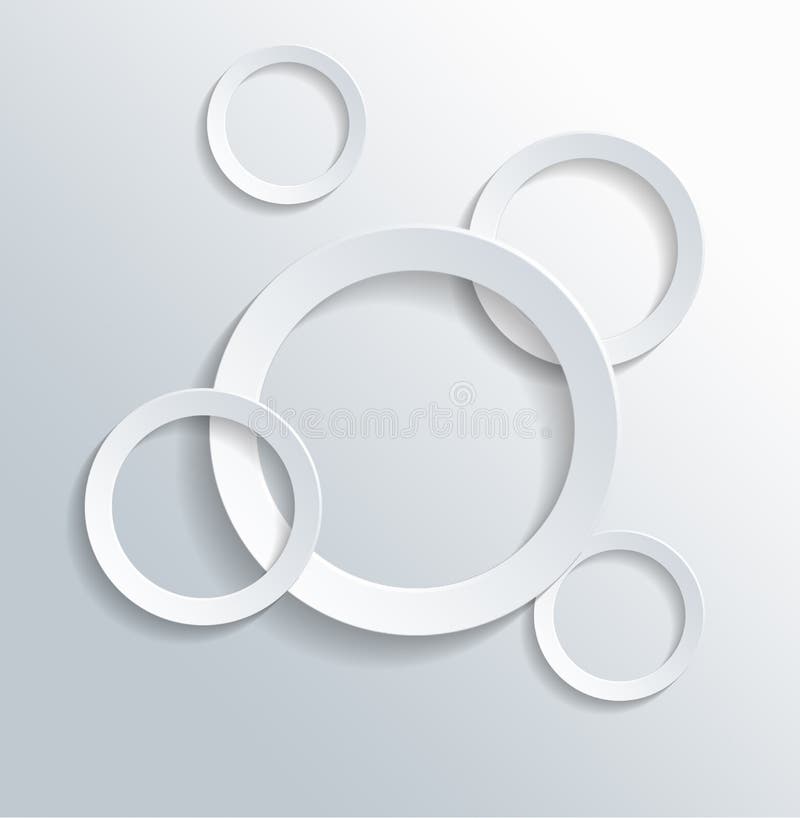 Assorted Hollow Circles on White Background Stock Illustration ...