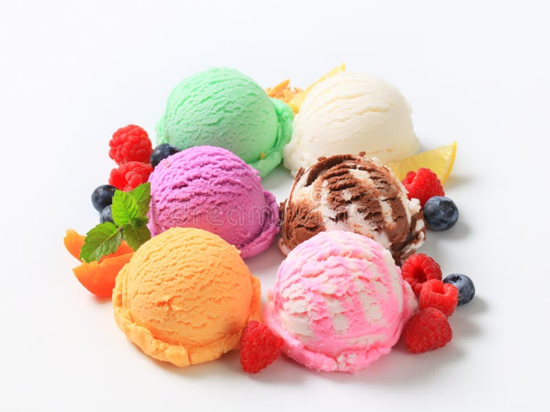 Assorted ice cream stock image. Image of chocolate, blueberry - 28379599