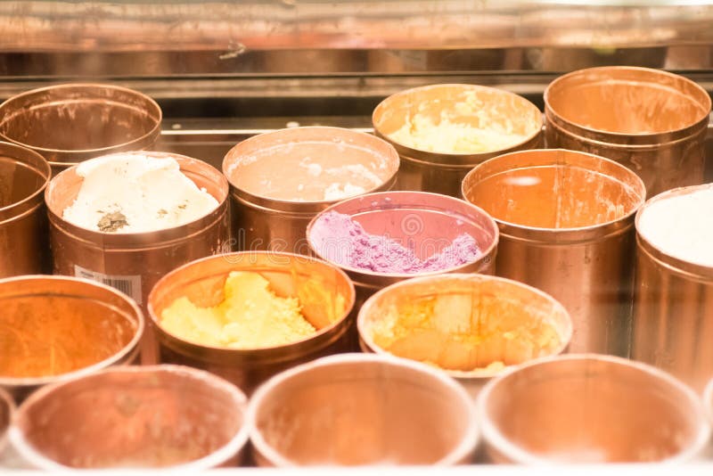 Assorted Ice Cream in a Can Stock Photo - Image of concept ...