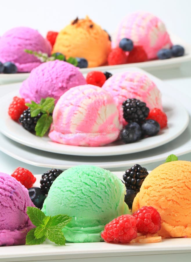 Assorted ice cream stock image. Image of blueberry, purple - 30060213
