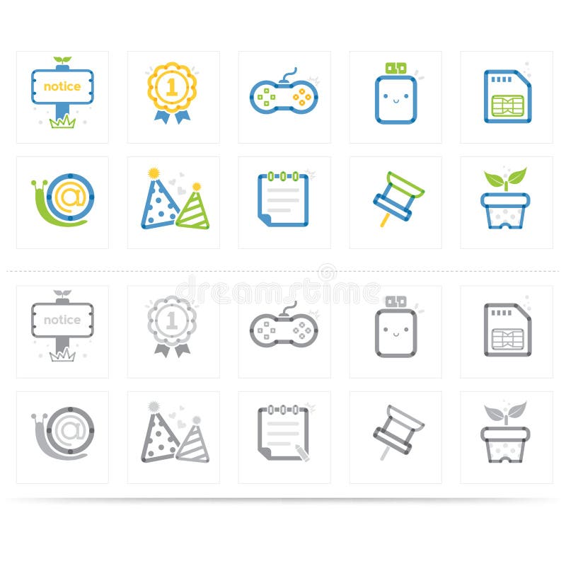 Assorted Icons. Vector Illustration Decorative Design Stock Vector ...