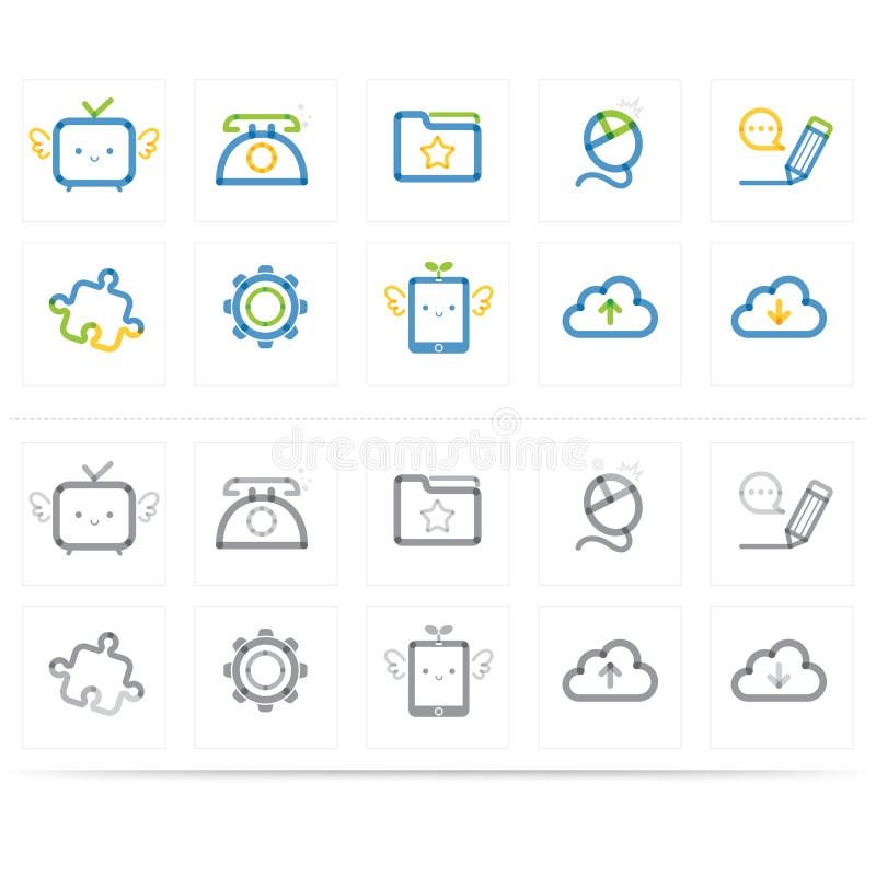 Assorted Icons. Vector Illustration Decorative Design Stock Vector ...