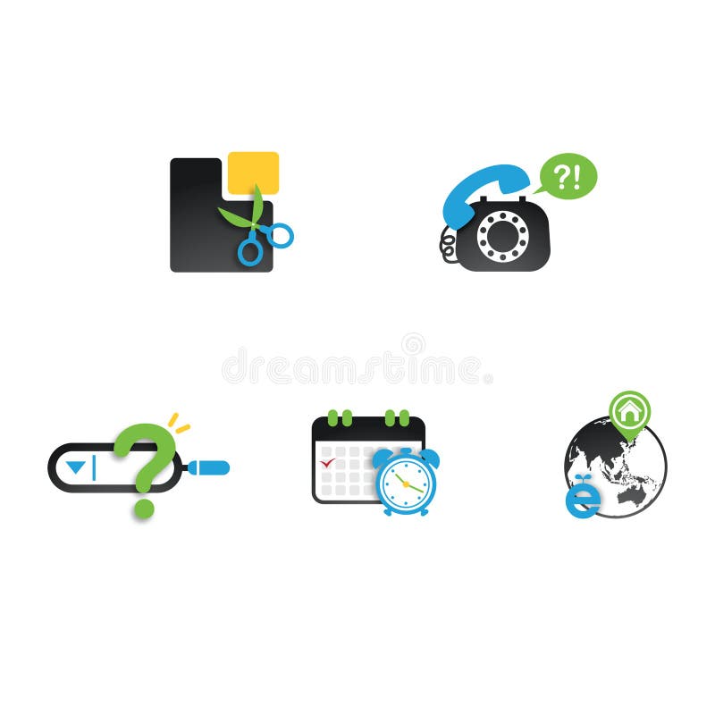 Assorted globe icons stock vector. Illustration of assorted - 14100033