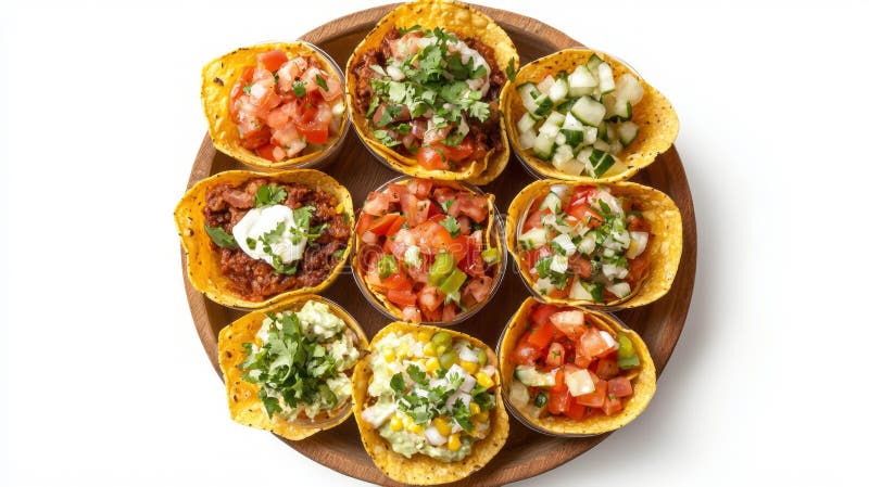 Assorted Individual Nachos Cups with Toppings for Party Platter or ...