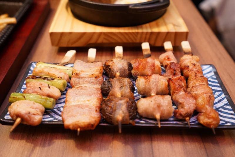 Assorted Japanese Yakiniku stock image. Image of steak - 219780429