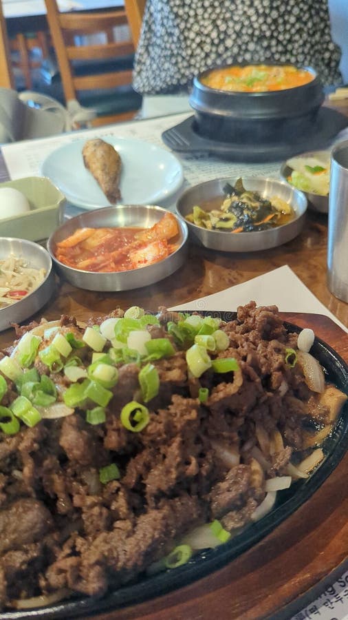 Assorted Korean Food on a Table in a Restaurant Stock Image - Image of ...