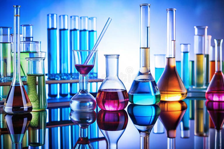 Assorted Laboratory Glassware Equipment Ready for an Experiment in a ...