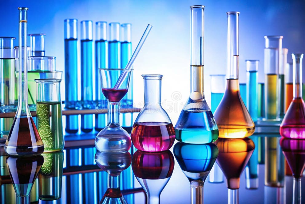 Assorted Laboratory Glassware Equipment Ready for an Experiment in a ...