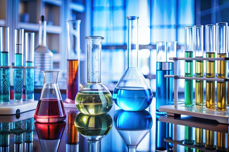 Assorted Laboratory Glassware Equipment Ready for an Experiment in a ...