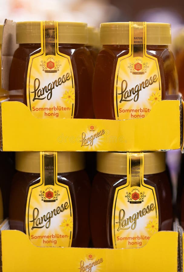 Assorted Langnese Honey Varieties - FRANKFURT, GERMANY - MARCH 21, 2025 ...
