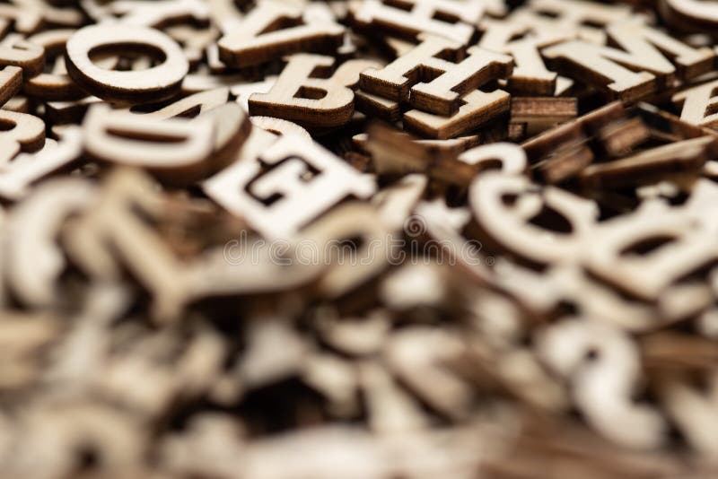 Assorted Letters with Shallow Focus Towards Top of Image Stock Photo ...