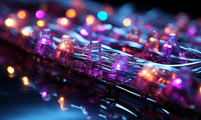 Assorted Lights Illuminating Table Stock Photo - Image of design ...