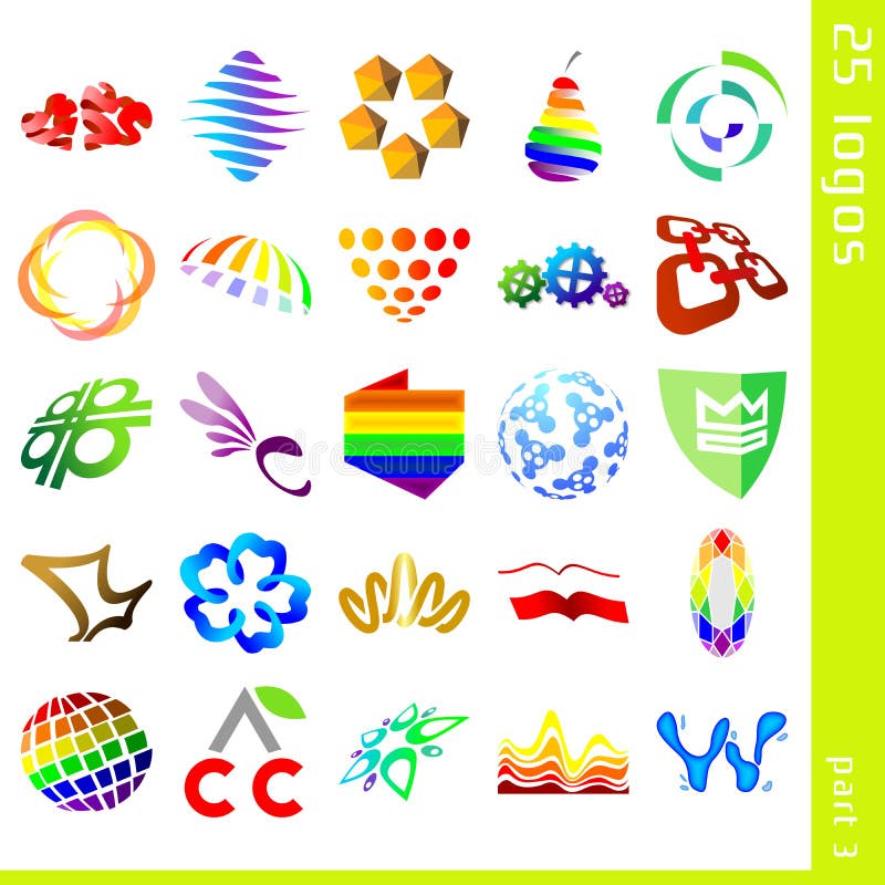 Set of Assorted Logo Examples Stock Vector - Illustration of wave, line ...