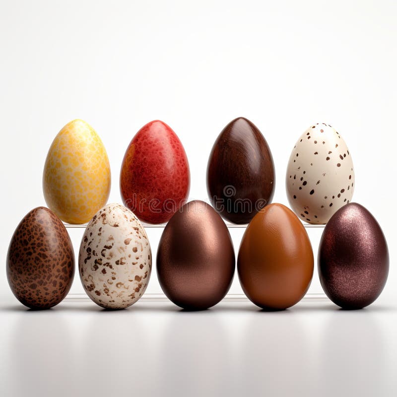 Assorted Luxury Chocolate Easter Eggs in Vibrant Colors and Unique ...