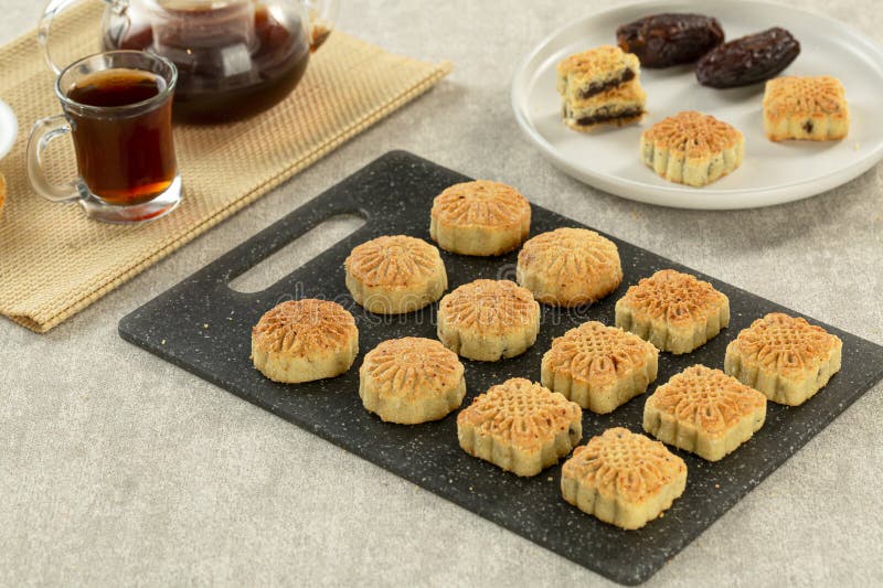 Maamoul Traditional Arab Filled Pastry or Cookie with Dates or Cashew ...