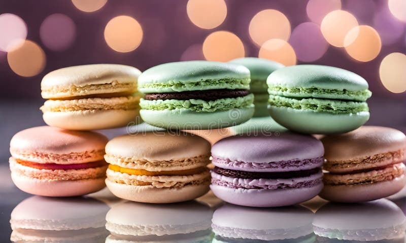 Assorted Macarons stock illustration. Illustration of table - 310639238
