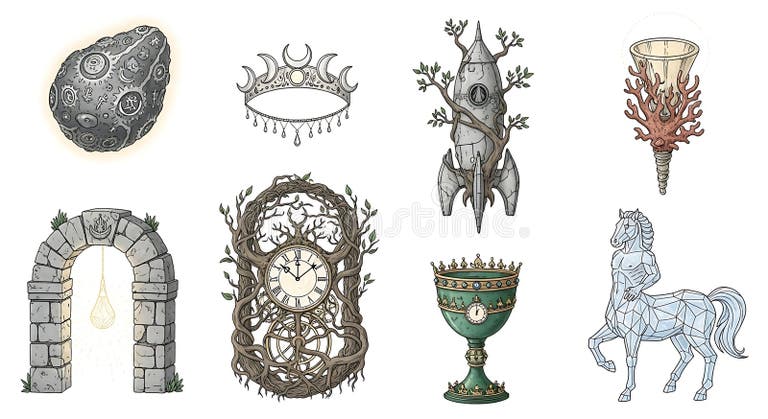 Assorted Magical and Fantasy Objects Collection for Games and ...