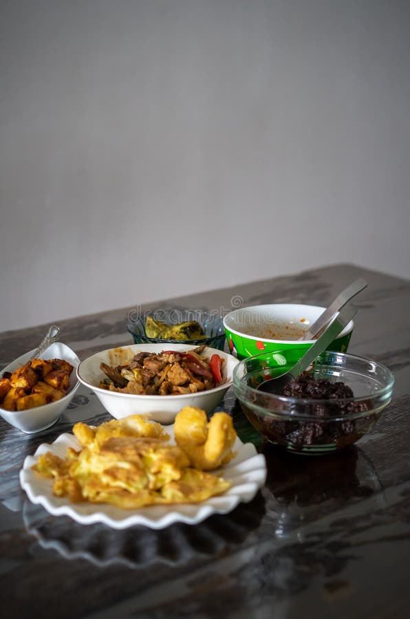 Assorted Malay Dishes Served on the Table. Staple Menu for Lunch and ...
