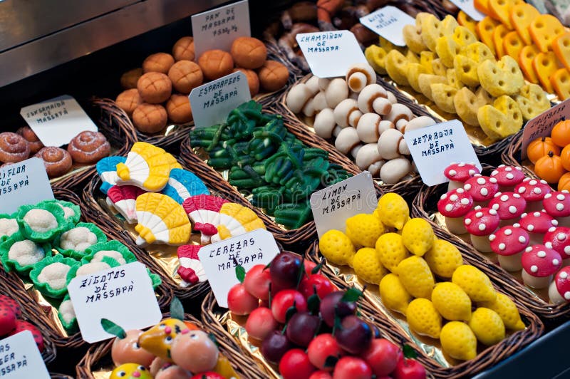 Assorted Marzipan Candy stock image. Image of fruit, confection - 21049711
