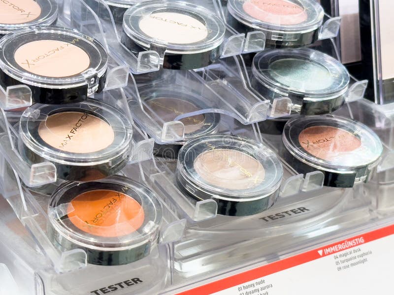 Assorted Max Factor Eyeshadow Shades in Clear Organizer Display ...