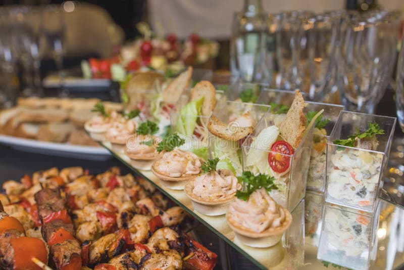 Assorted Meat on a Plate Close Up. Different Types of Meat and Potatoes ...