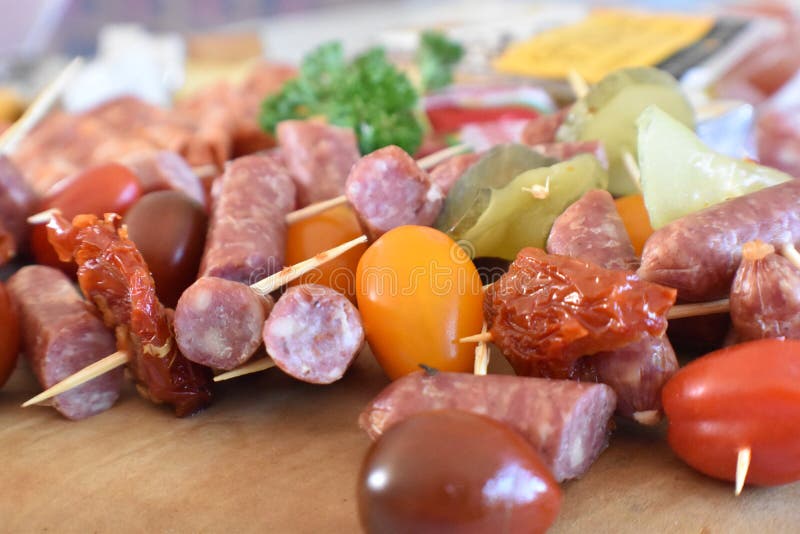 Assorted meat platter stock image. Image of platter - 247939797