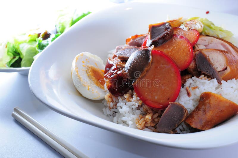 Assorted meat rice stock image. Image of salty, chinese - 28823653