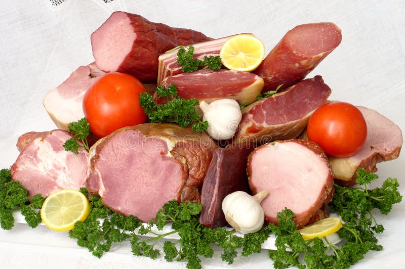Assorted Meat and Vegetables Stock Image - Image of lunch, healthy ...