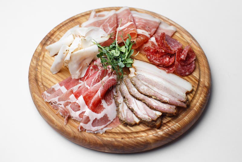 Assorted Meat on White Background Stock Photo - Image of background ...