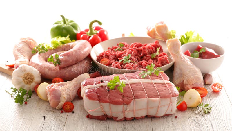 Assorted of meats stock image. Image of lamb, sausage - 200670917