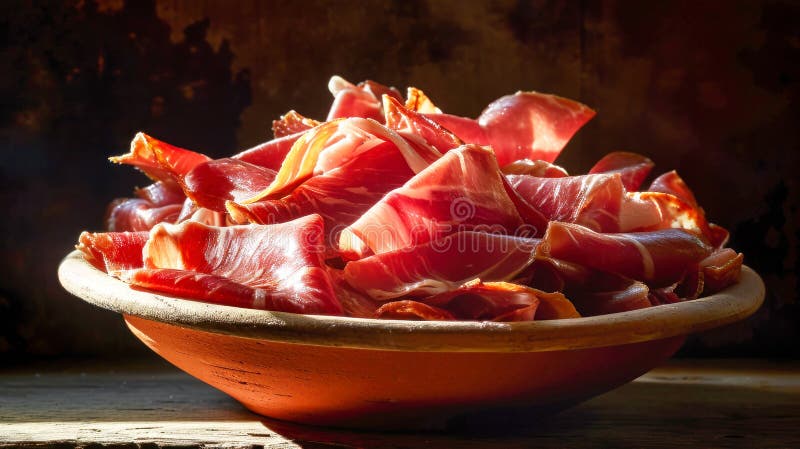 Assorted Meats on Table, a Delicious Display of Jamon, Ham, and Farm ...