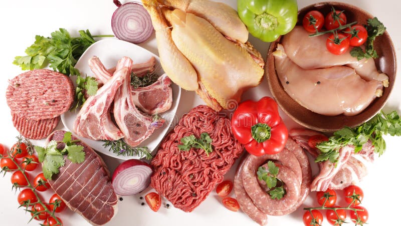 Assorted of meats stock photo. Image of cooking, roast - 201287686