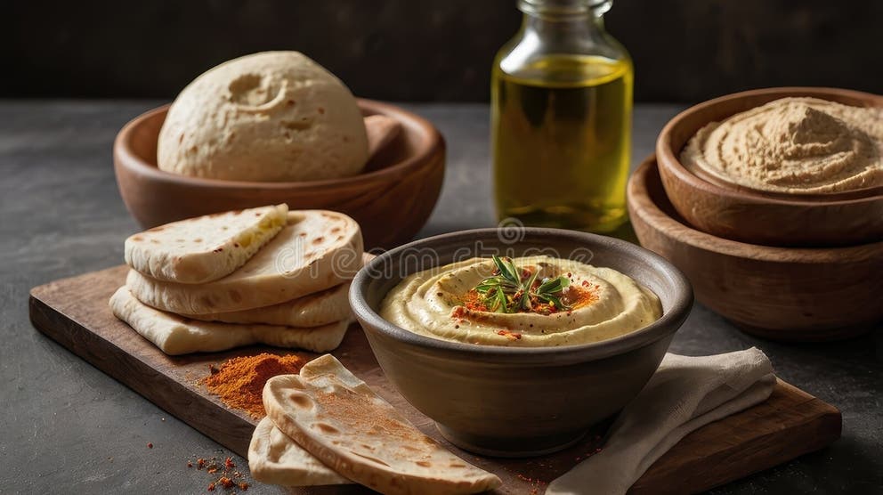 Assorted Middle Eastern Foods Displayed for a Vibrant Culinary Scene ...