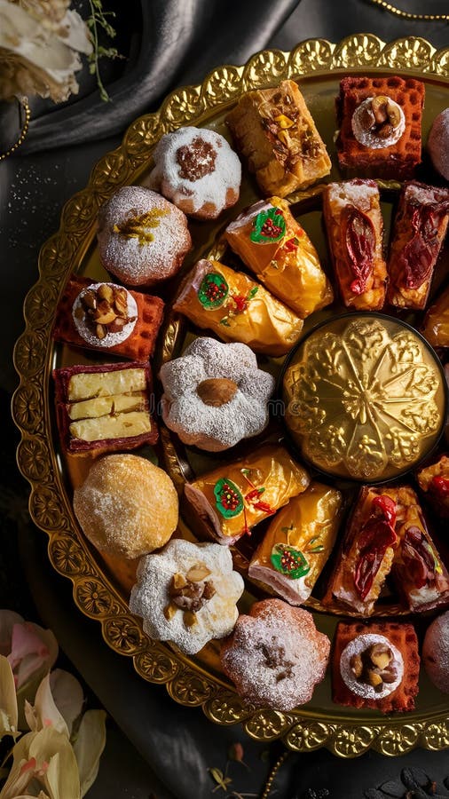 Assorted Middle Eastern Pastries for Ramadan Celebration, Delicious ...