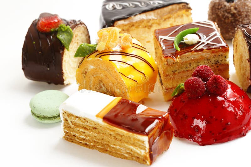 Assorted Mini Cakes Sweet Dessert Stock Image - Image of cake, plate ...