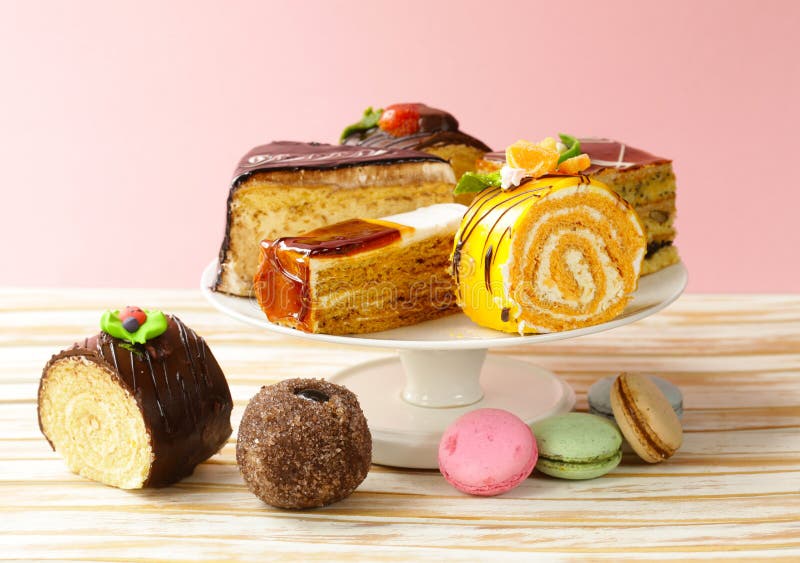 Assorted Mini Cakes Sweet Dessert Stock Image - Image of cake, plate ...