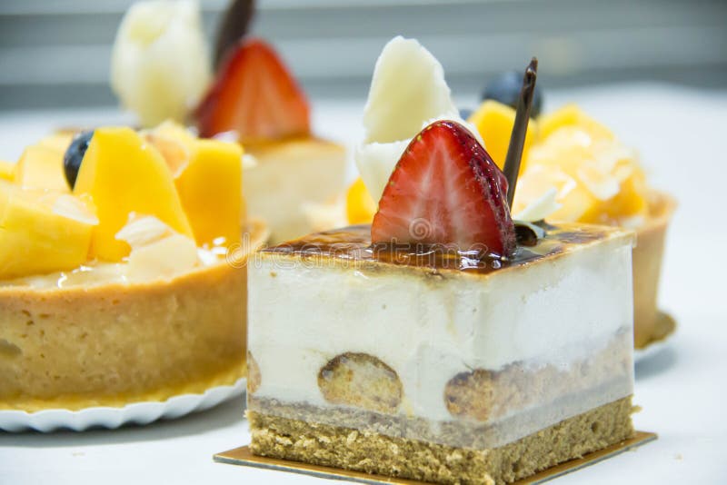 Assorted Mini Cakes Sweet Dessert Stock Image - Image of delicious ...