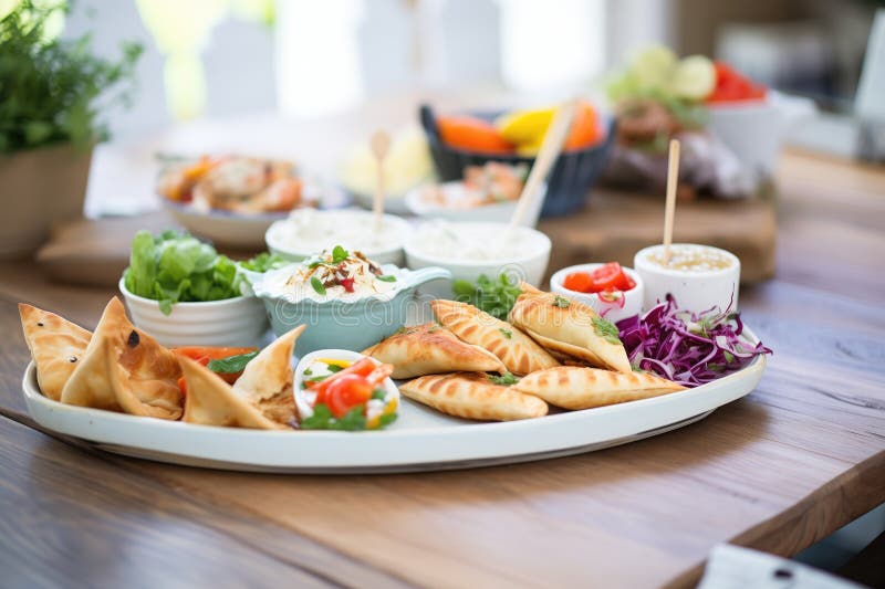 Assorted Mini Calzones for Party Snacks Stock Image - Image of baked ...