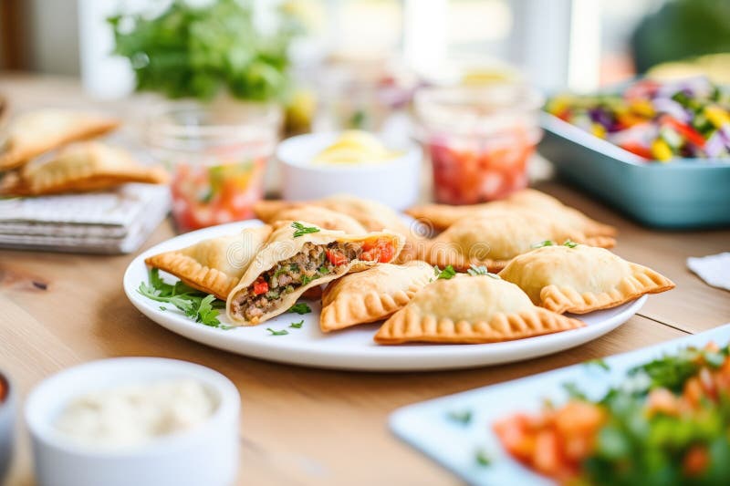 Assorted Mini Calzones for Party Snacks Stock Image - Image of catering ...
