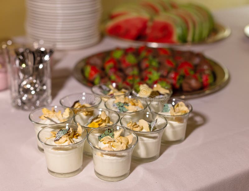 Assorted Mini Dessert for the Wedding Party Stock Image - Image of ...