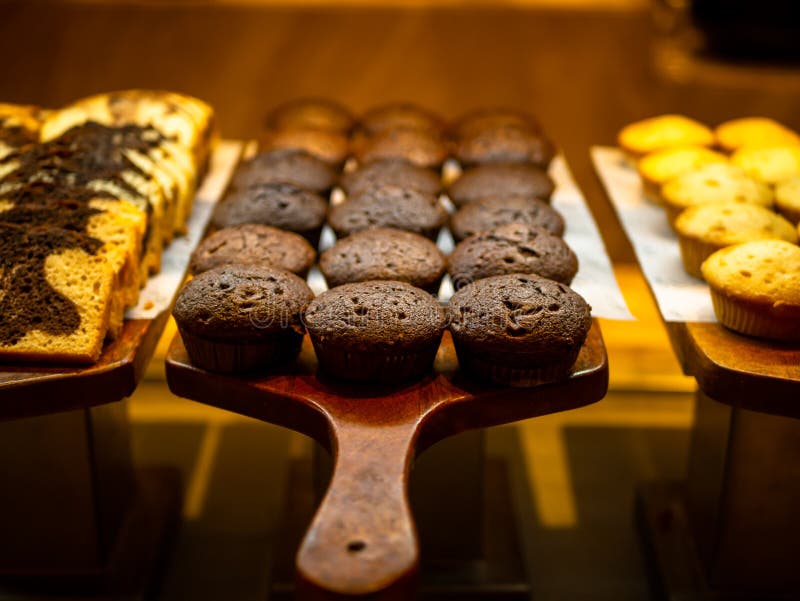 Assorted Mini Muffins on Dessert Buffet Stock Image - Image of cakes ...