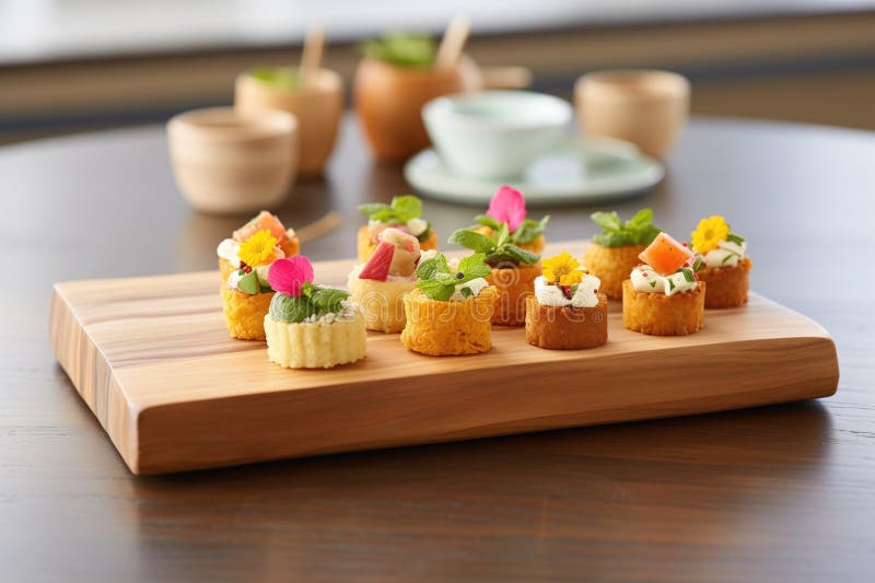 Assorted Mini Muffins on a Wooden Platter Stock Photo - Image of ...