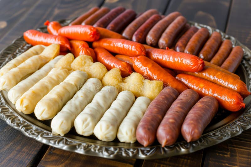 Assorted Mini Sausages on a Platter for a Party Stock Image - Image of ...