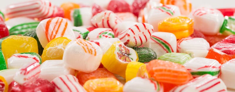 Assorted Mix of Colorful, Hard, Old Time Christmas Candy Stock Image ...