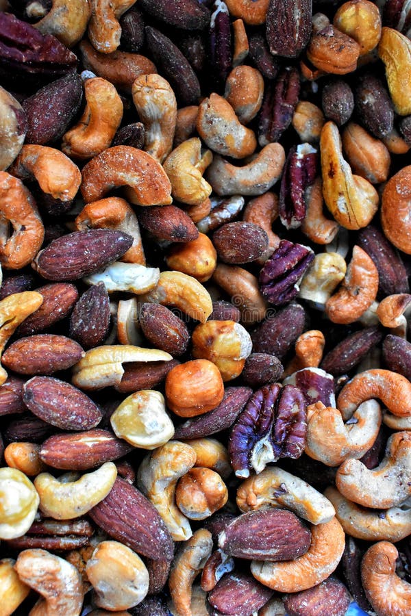 Assorted Mixed Nuts Background Stock Photo - Image of legumes, grouped ...