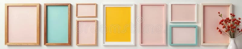 Assorted Modern Photo Frames, Various Colors Sizes, Interior Design ...