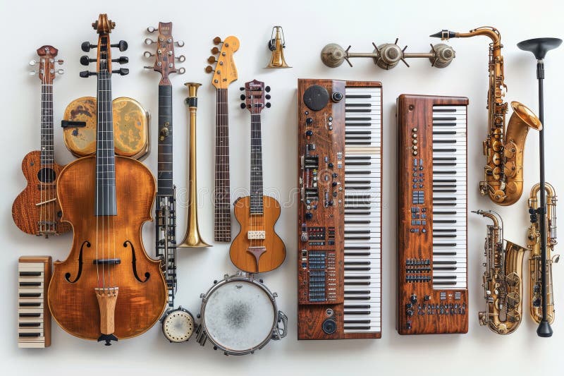 Assorted Musical Instruments Stock Vector - Illustration of childhood ...