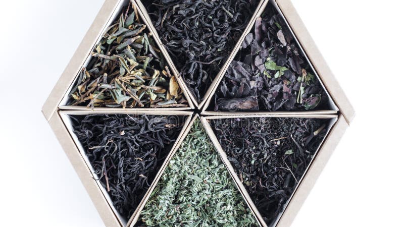 Assorted Natural Herbal Teas from Currant Ivan Tea and Others Top View ...